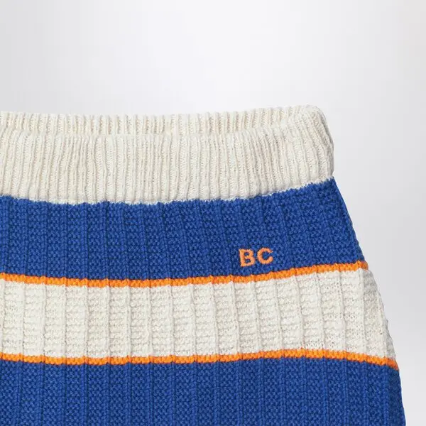 BOBO CHOSES Striped Knit Shorts - Blue