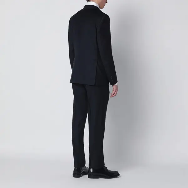 Tagliatore Single-breasted Navy Wool Suit - Blue