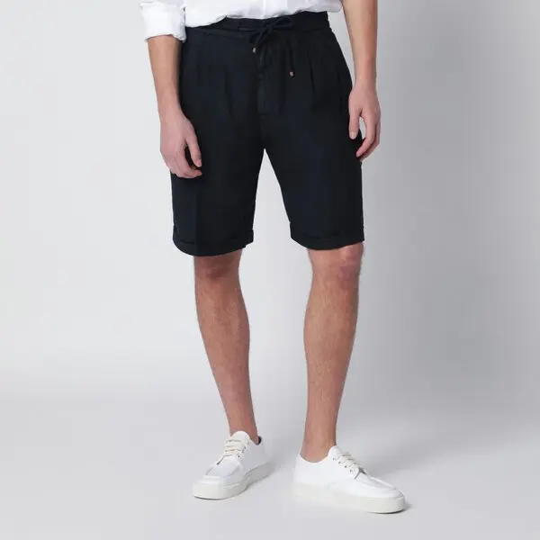 Brunello Cucinelli Linen Drawstring Bermuda Shorts