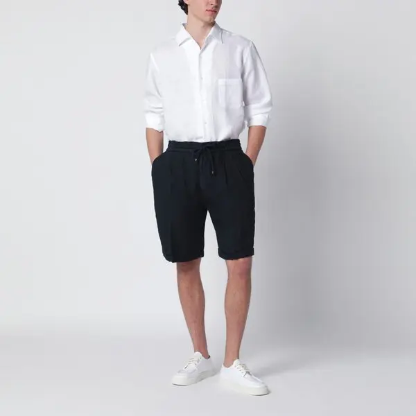 Brunello Cucinelli Linen Drawstring Bermuda Shorts