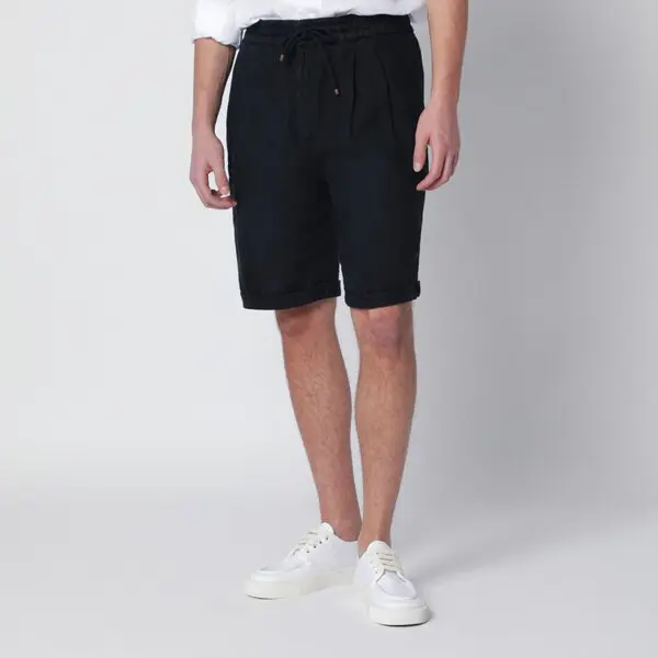 Brunello Cucinelli Linen Drawstring Bermuda Shorts
