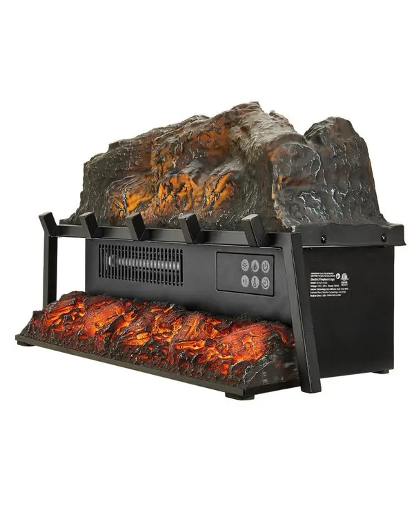 SUGIFT Electric Fireplace Log 23" Insert Heater With Remote Flames Timer