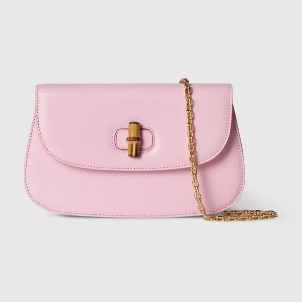 Gucci Bamboo 1947 Clutch - Pink