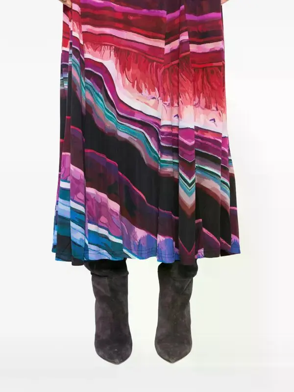 Farm Rio Printed Midi Skirt With Side Zip