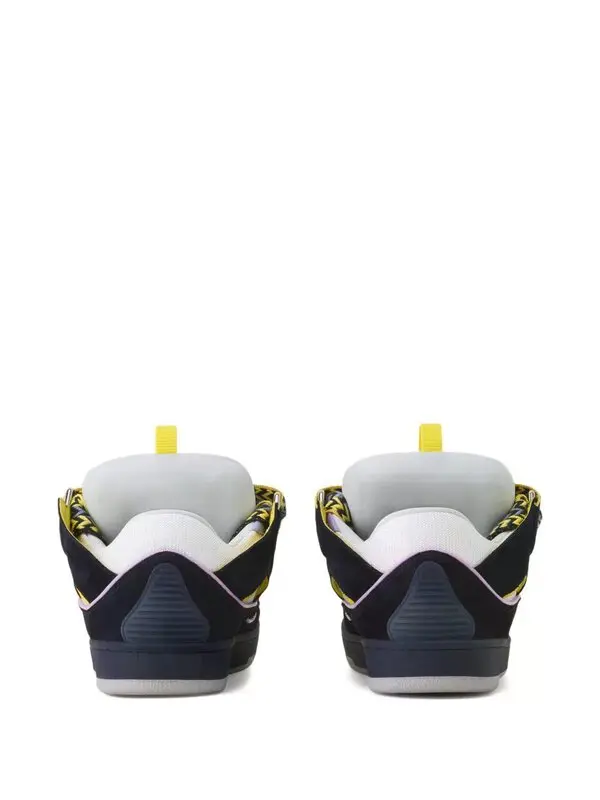 LANVIN Curb Cut-out Braided Sneakers - Blue