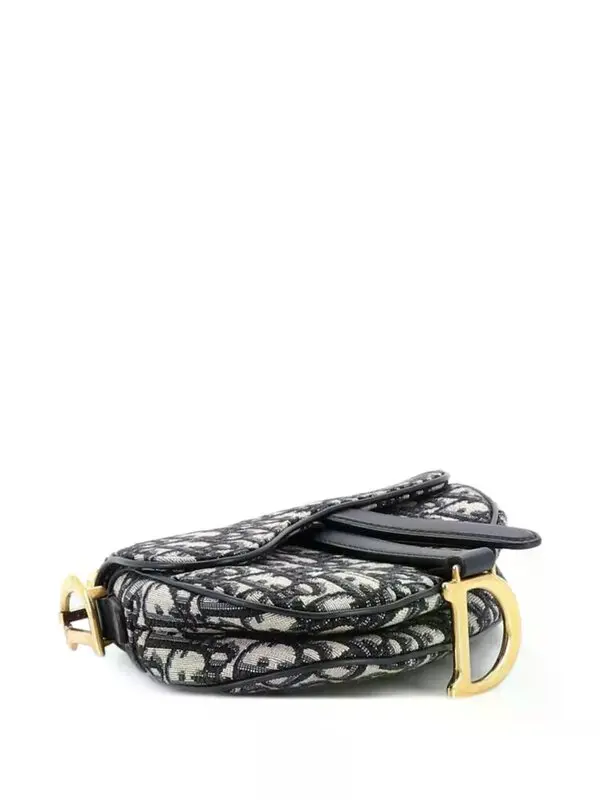 Dior Saddle Oblique Canvas Mini Bag - Blue