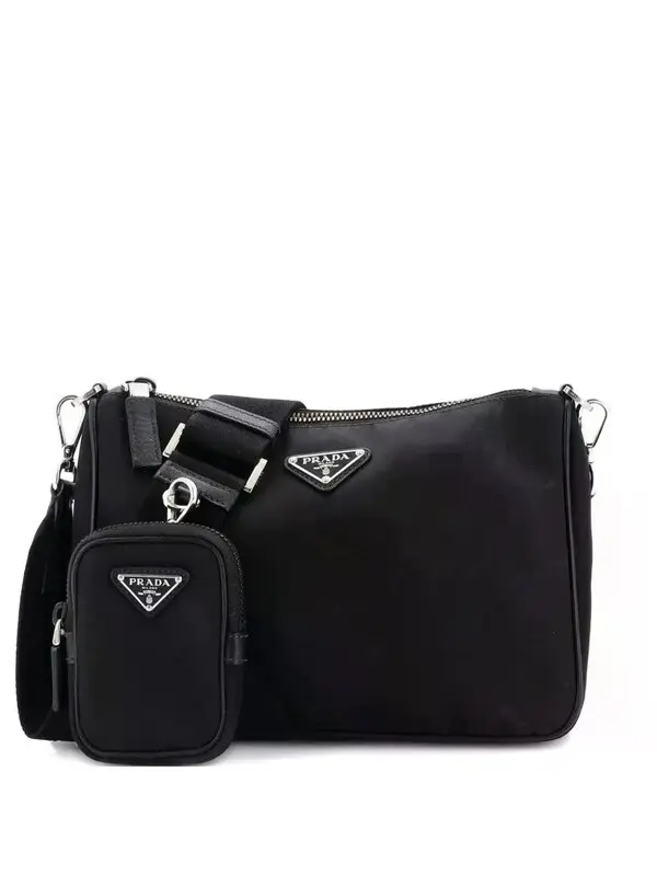 Prada Re-edition 2000 Double Zip Tessuto Small Crossbody Bag