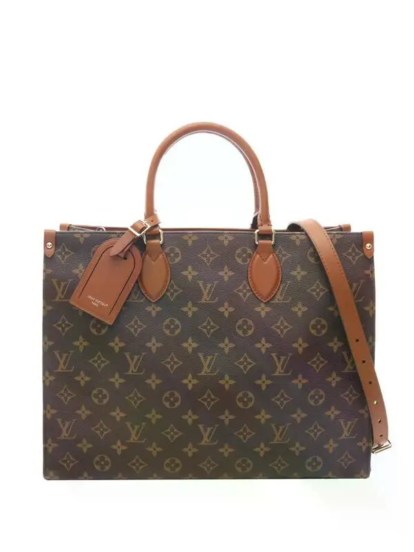 LOUIS VUITTON Monogram Onthego Organizer Satchel - Brown