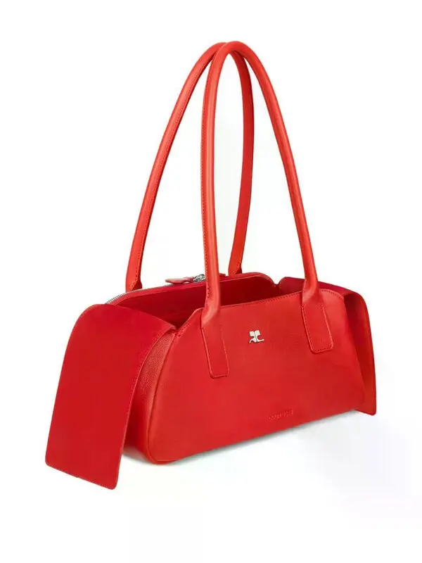 COURREGES Strip Leather Shoulder Bag