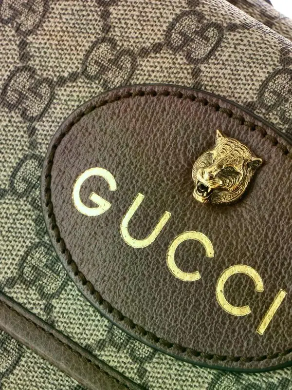 Gucci Neo Vintage Flap Messenger Gg Coated Canvas Small Crossbody Bag - Brown