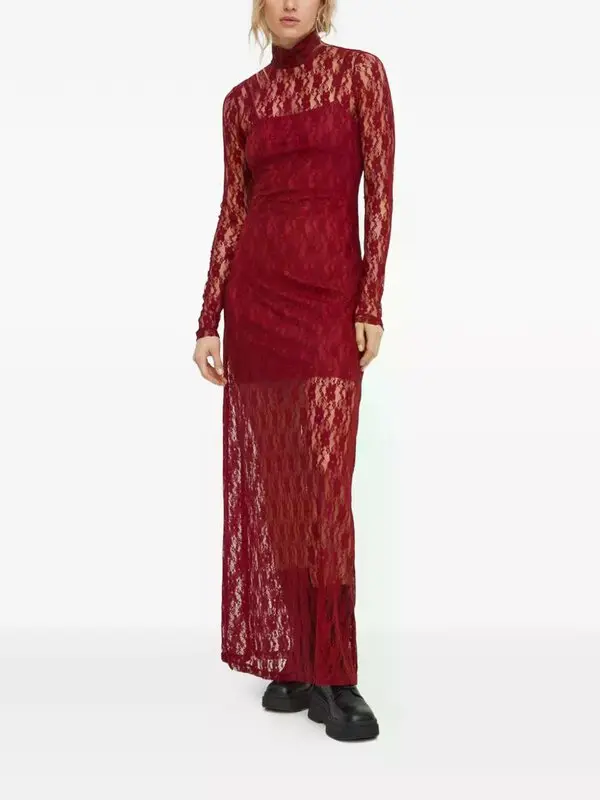 RÉSUMÉ Laces High-neck Maxi Dress - Red