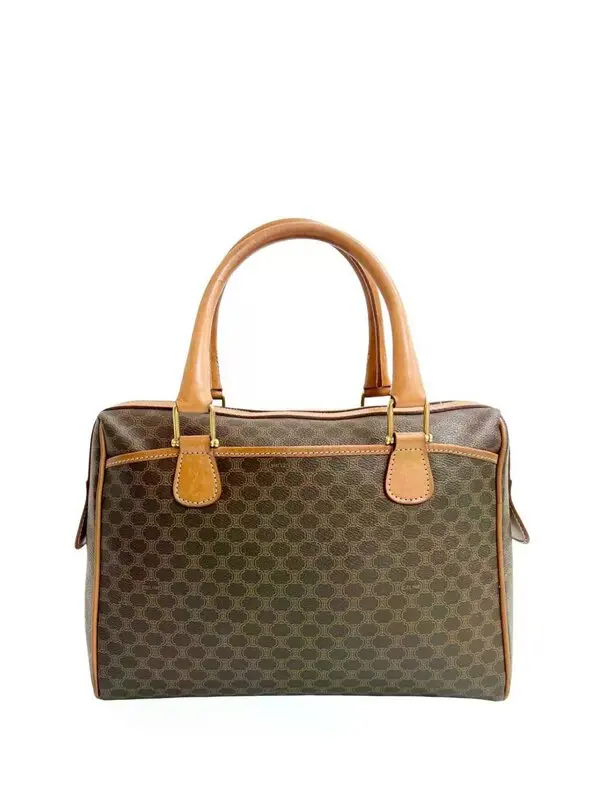 Celine 1994 Macadam Coated Canvas Boston Bag