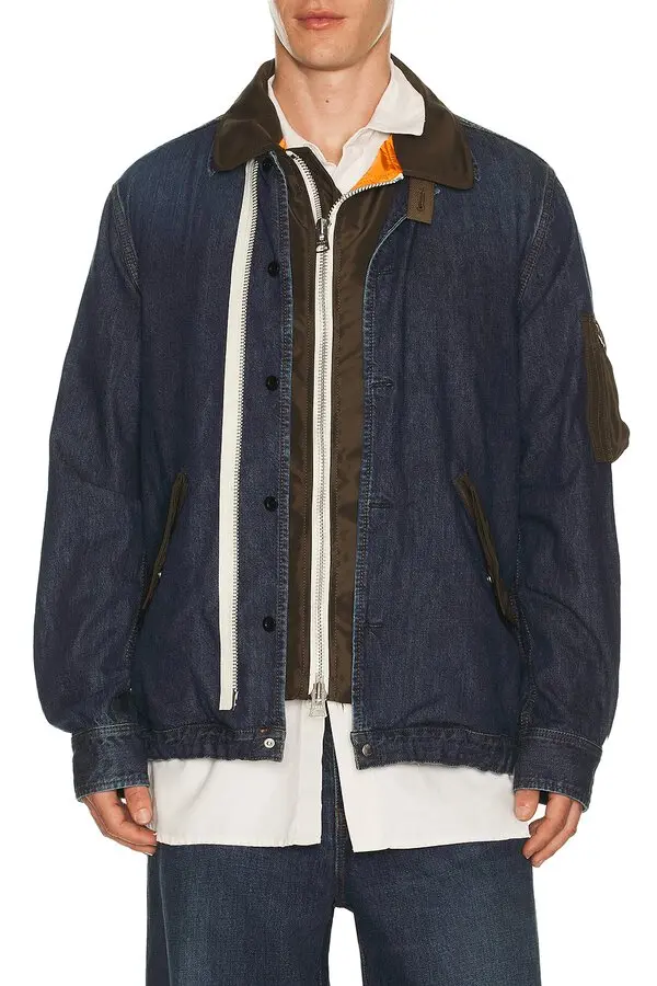 Sacai Denim X Nylon Twill Blouson