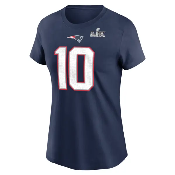 Nike Drake Maye New England Patriots Super Bowl Lx Nfl T-shirt - Blue