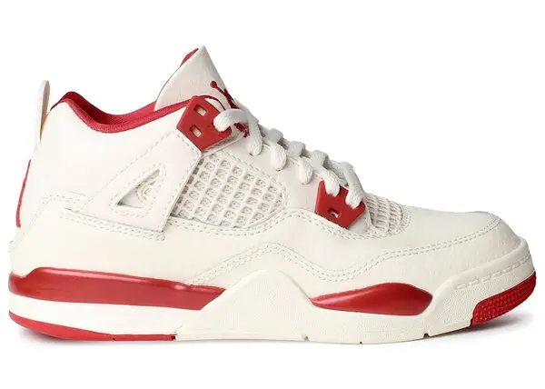 JORDAN 4 Retro Valentine's Day Sneakers - Pale Ivory/sierra Red