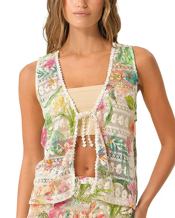 PQ SWIM Leni Swim Cover Up Top - Paradise Bloom