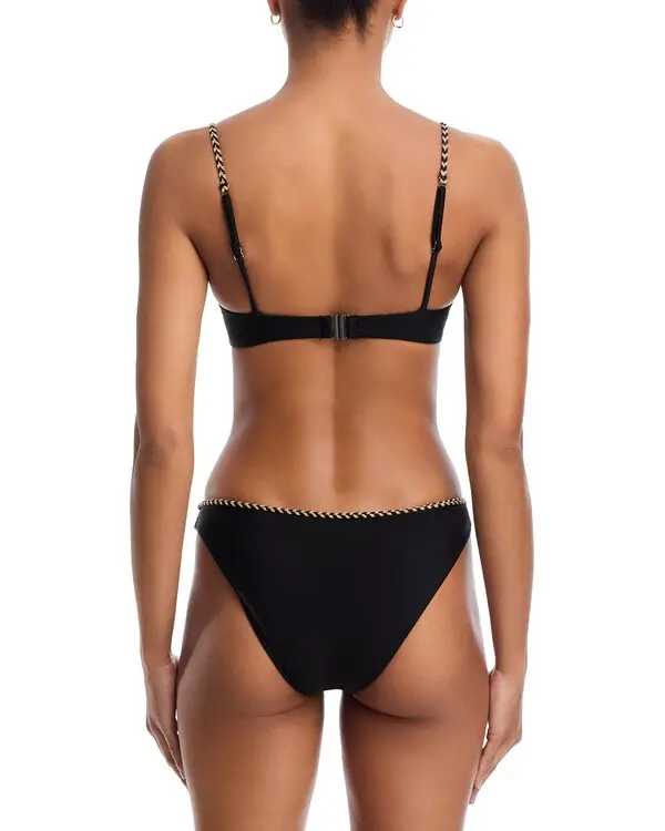 Ramy Brook Braided Mona Bikini Bottom - Black