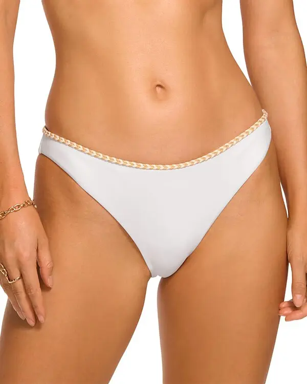 Ramy Brook Braided Mona Bikini Bottom - White