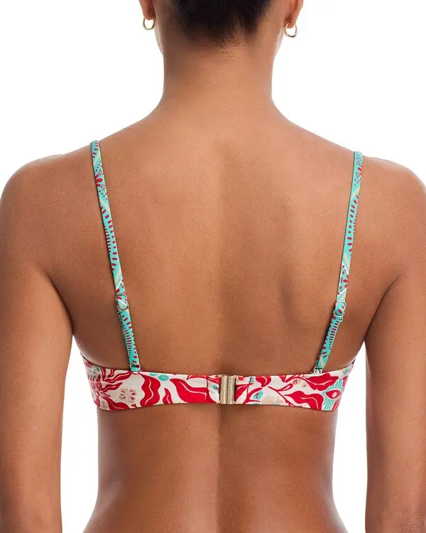 Ramy Brook Printed Mona Bikini Top - Flame Combo