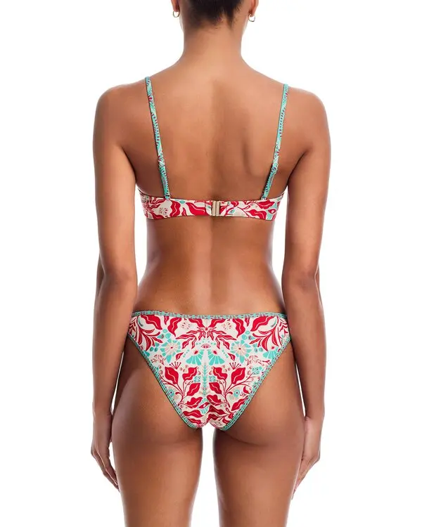 Ramy Brook Printed Mona Bikini Top - Flame Combo