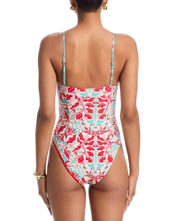 Ramy Brook Jayda Printed One Piece Swimsuit - Flame Combo