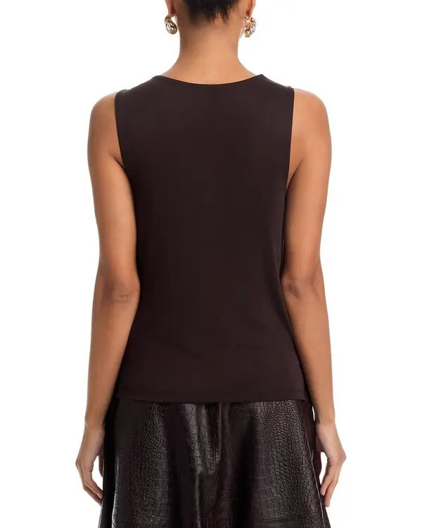 Aqua Jersey Hardware Sleeveless Top