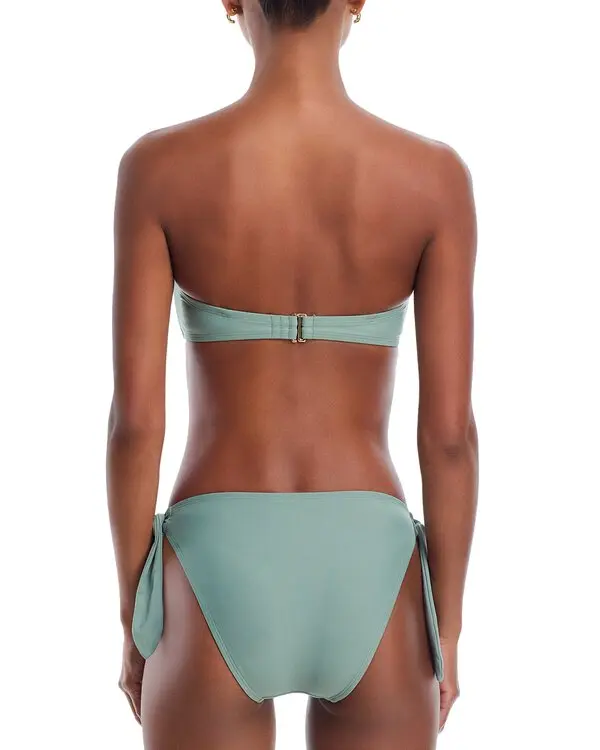 Paige Libby Tie Front Bandeau Bikini Top - Surf
