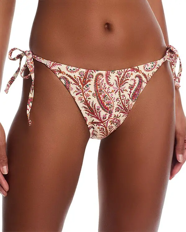 Paige Camille Side Tie Bikini Bottom - Cream Multi