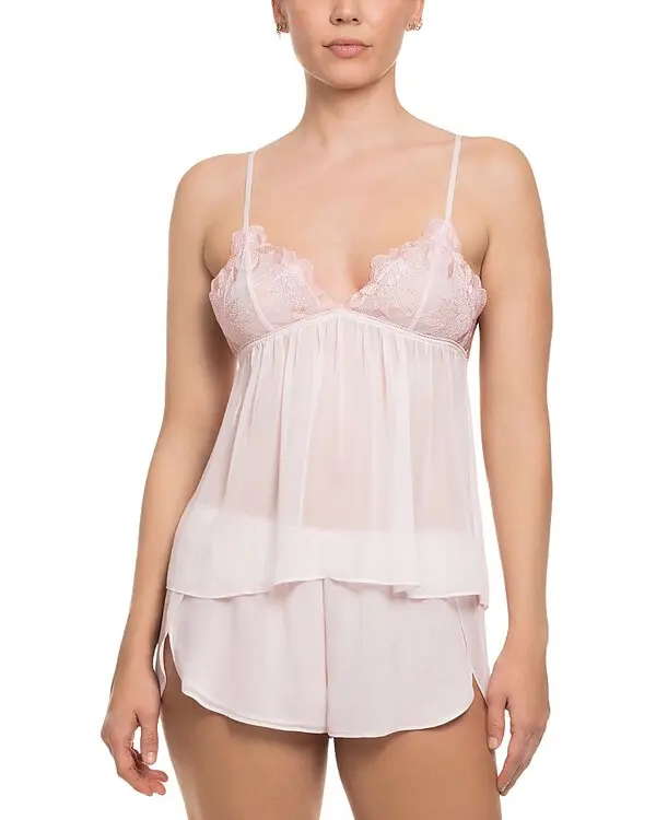 IN BLOOM BY JONQUIL Chiffon Camisole Pajama Set - Rosewater