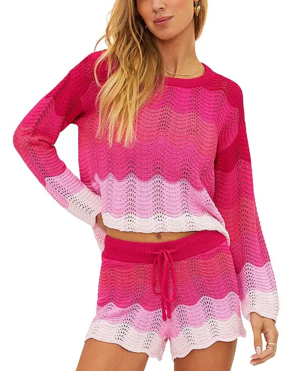 Beach Riot Beach Sweater - Electric Pink