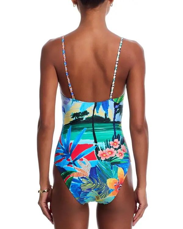 Johnny Was Printed One Piece Swimsuit