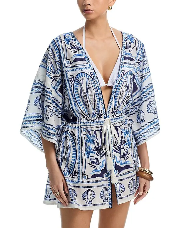 Echo Montauk Tile Robe Swim Cover-up - Ultramarine