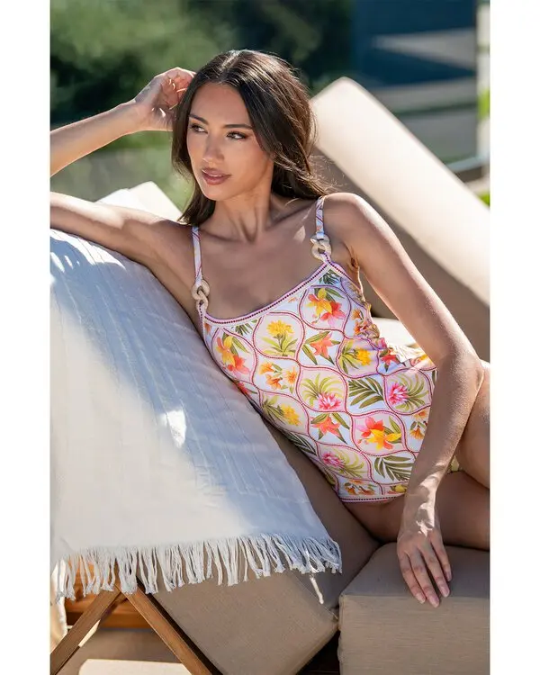 La Blanca Tropical Print One Piece Swimsuit