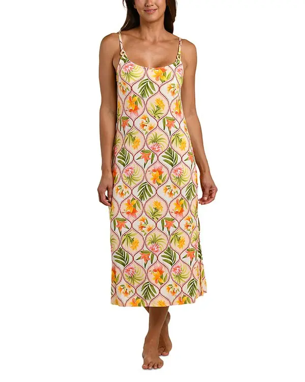La Blanca Palm Raffia Ring Dress - Multi