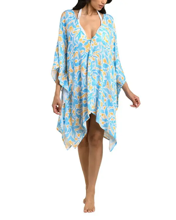 La Blanca Handkerchief Hem Caftan