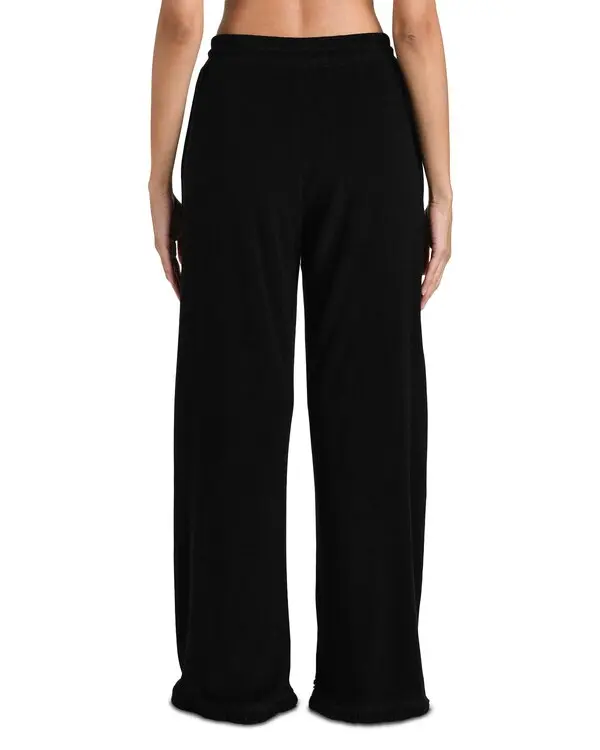 La Blanca Wide Leg Drawstring Cover Up Pants - Black