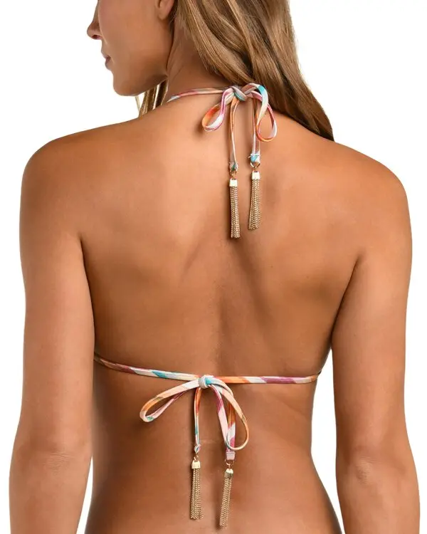 L'Agence Annabelle Watercolor Stripe Bikini Top - Multi