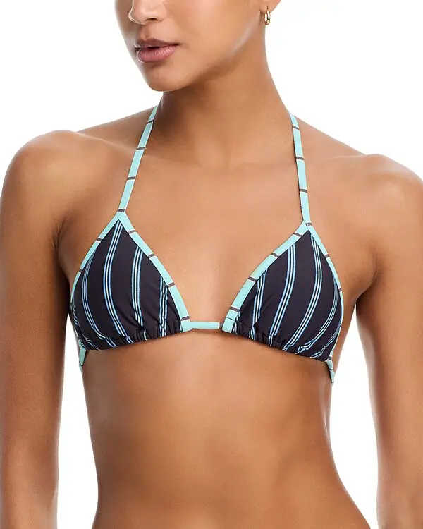 Staud Lido Triangle Bikini Top - Redondo Stripe