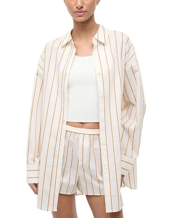 Staud Kendy Shirt - Solana Stripe