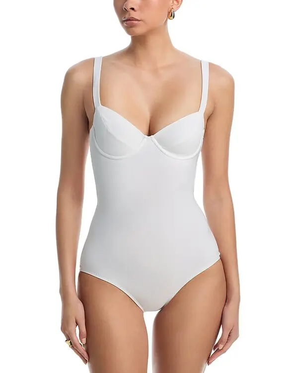 Norma Kamali Vogue Mio Bodycon One Piece Swimsuit - Snow White