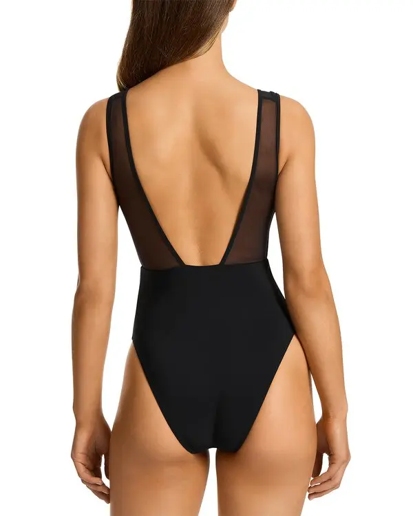 JETS Plunge One Piece Swimsuit - Black