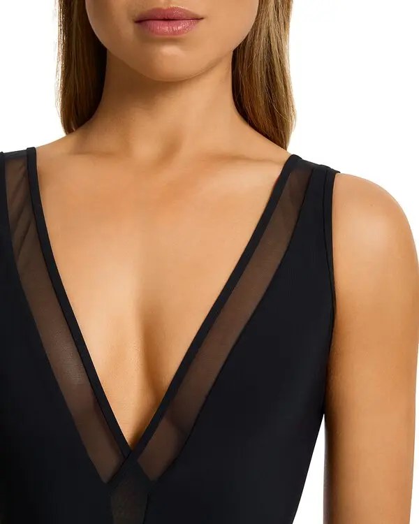 JETS Plunge One Piece Swimsuit - Black