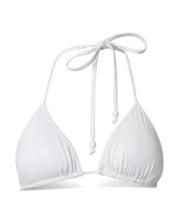 Shoshanna Sequin Triangle Bikini Top - Optic