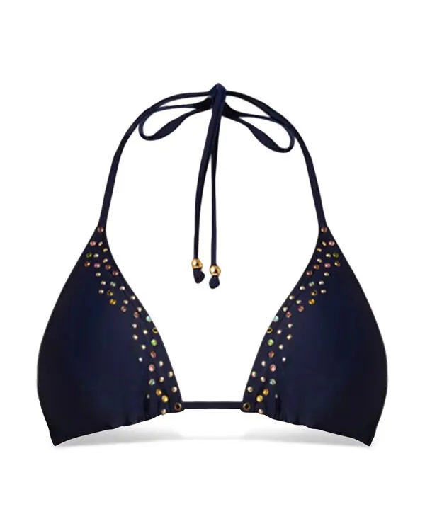 Shoshanna Embellished Triangle Bikini Top