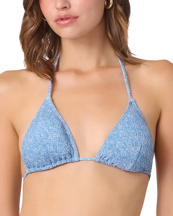 Shoshanna Look Triangle Bikini Top - Denim