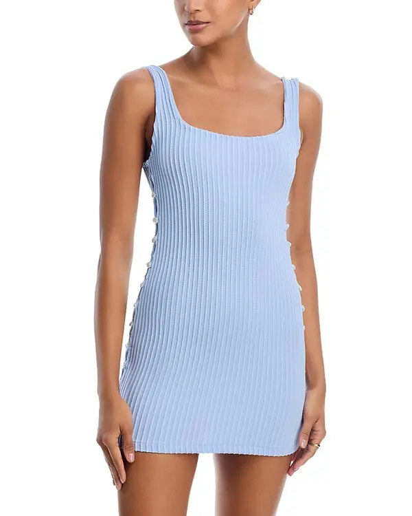 PALMACEA Verona Sleeveless Mini Dress Swim Cover-up - Shell Sky Blue