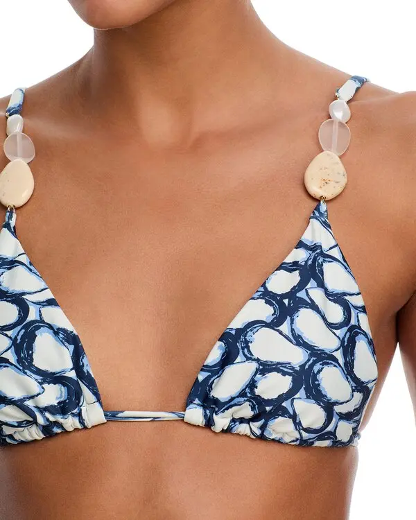 PALMACEA Printed Triangle Bikini Top