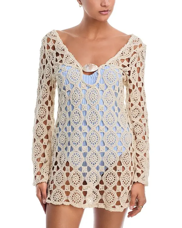 PALMACEA Kika Dress Swim Cover-up - Shell Ivory