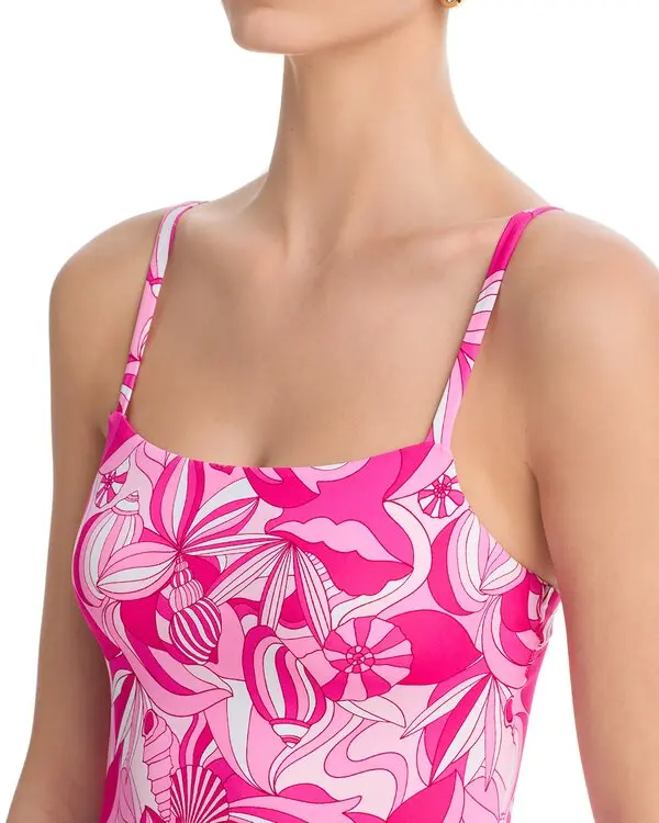 Aqua Square Neck One Piece Swimsuit