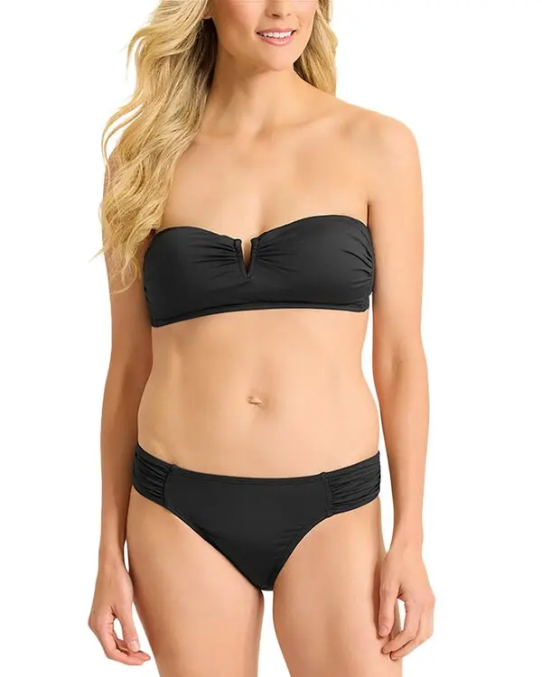 Tommy Bahama Pearl Notched Bandeau Top - Black